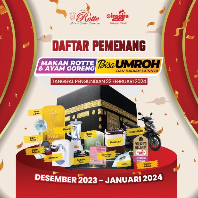Pengumuman Nama Pemenang Undian Berhadiah Umroh dari Rotte Bakery ...